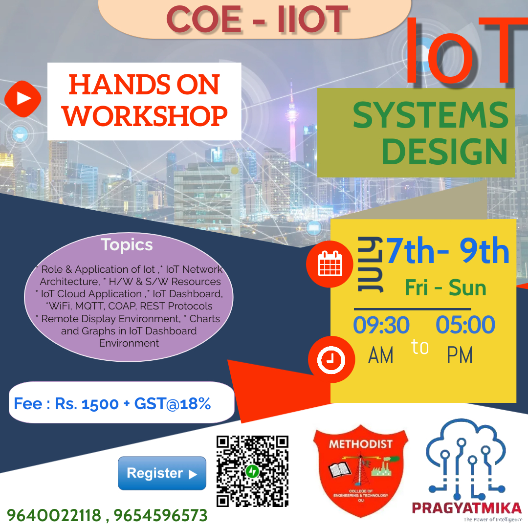 Workshop on AIoT Systems Design - ECE, EEE, CS, Mech. Students