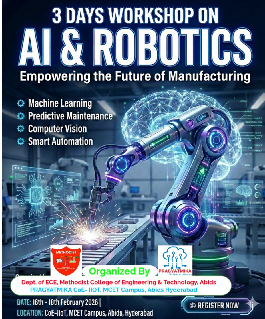 Workshop on AI and IoT for Robotics - PRAGYATMIKA CoE IIOT
